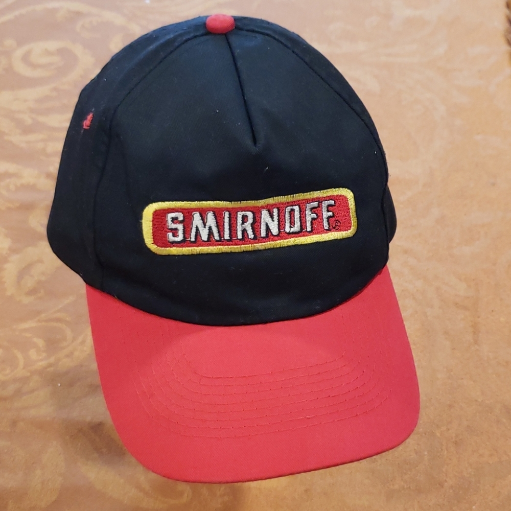 Smirnoff Cap Vintage Red Black Collectible - Gem